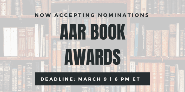 2026 Book Awards Now Accepting Nominations - AAR